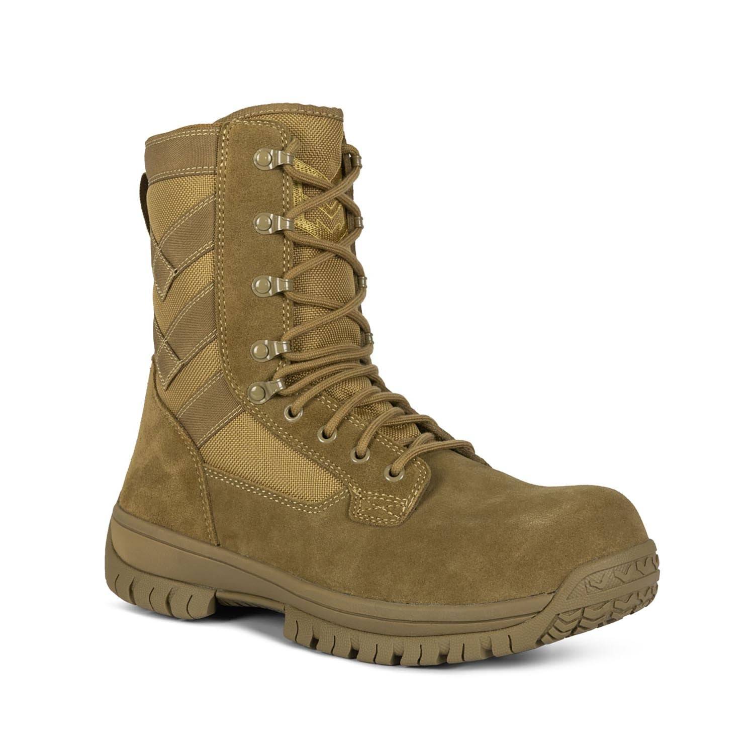 Mission Made Men's 8" Side-Zip Composite Toe Combat Boots | COYOTE | F