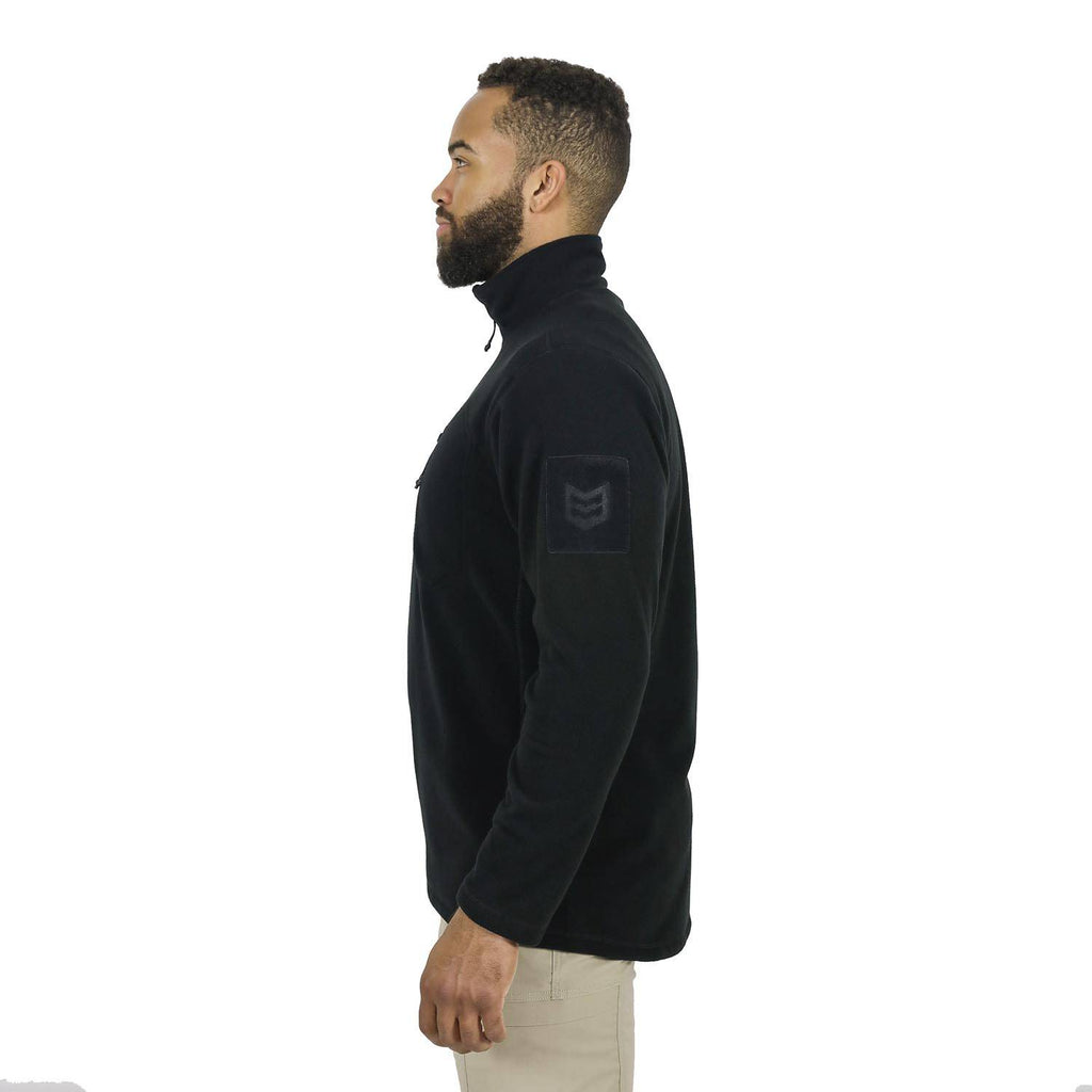 Mission Made Men's Quarter Zip Fleece Pullover | BLACK | SW3463