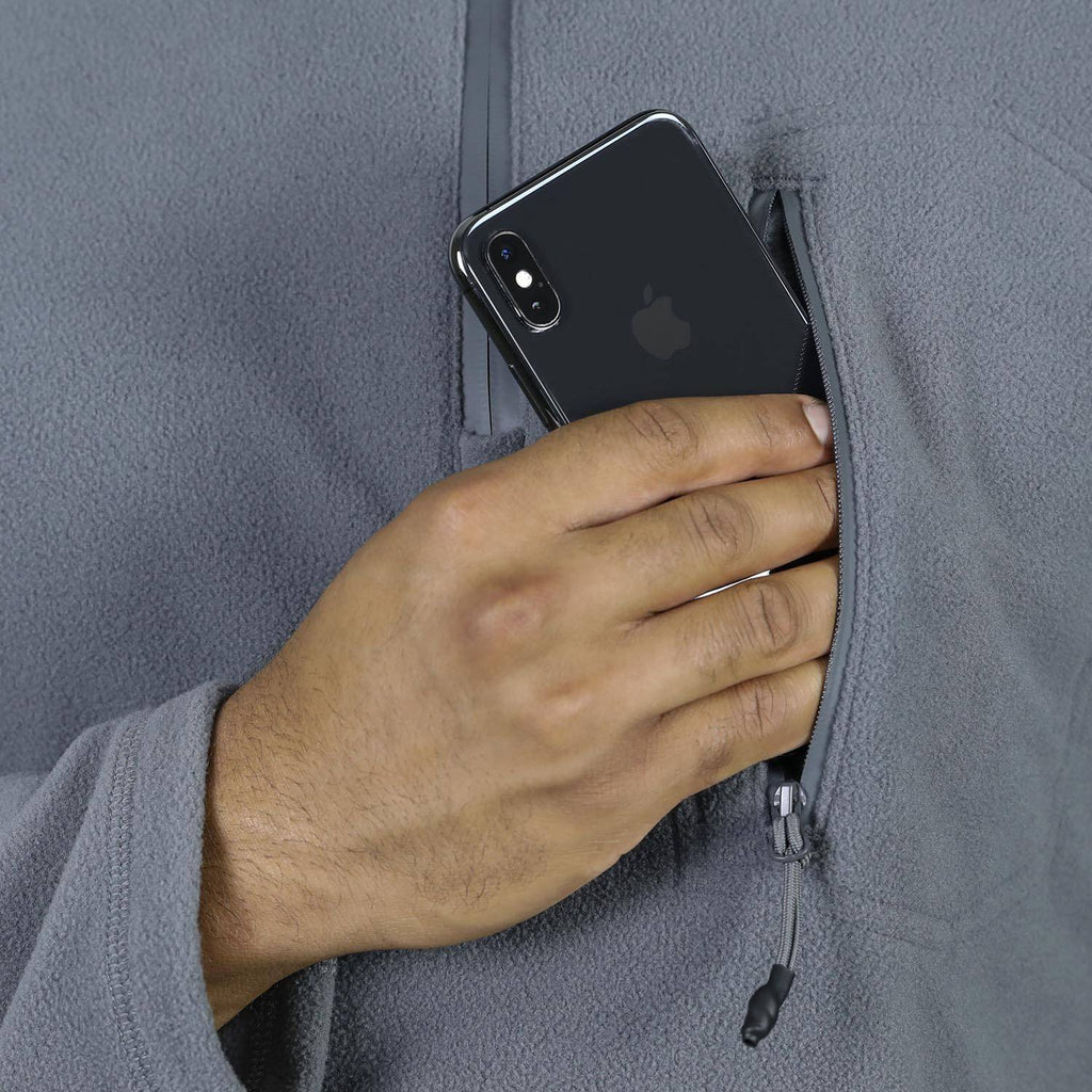 Mission Made Men's Quarter Zip Fleece Pullover | WOLF GRAY | SW3463